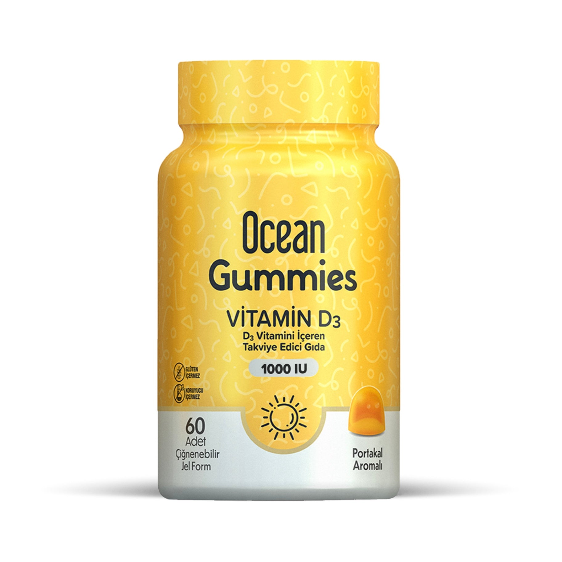Orzax Ocean Gummies Vitamin D3 1000 IU D3 Vitamini İçeren Takviye Edic ...